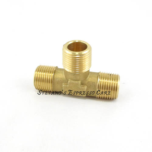 Espresso Machine replacement parts Brass Fitting "Tee" Fitting 3/8M BSP ...